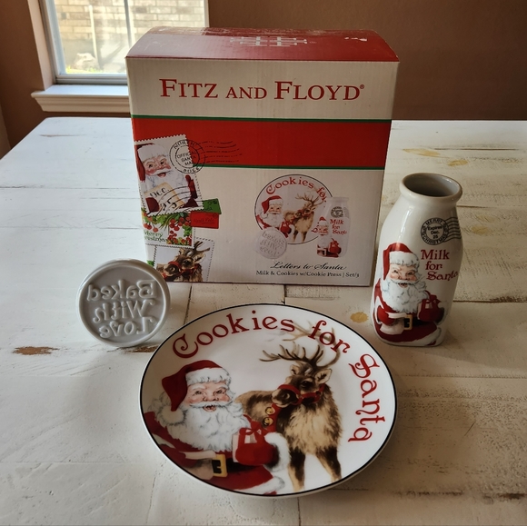 Fitz and Floyd | Holiday | Fitz And Floyd Letters To Santa Milk Cookies ...